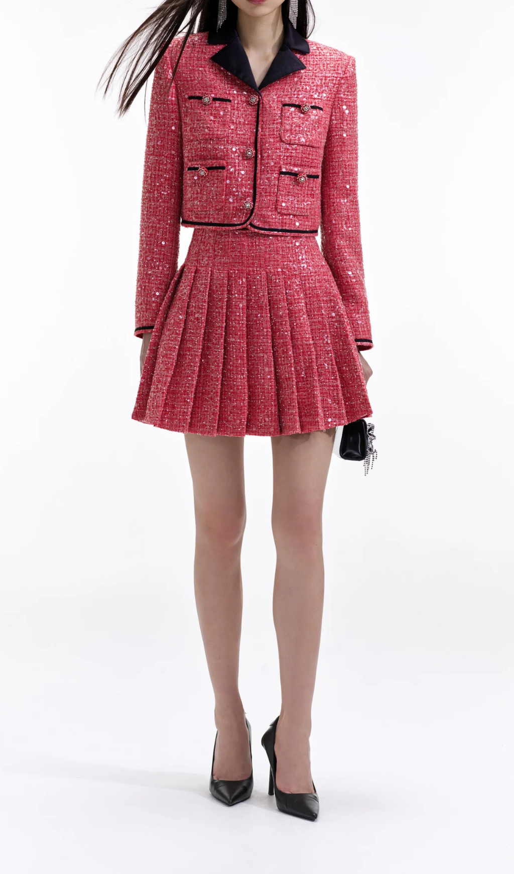 RED BOUCLE JACKET – Gloria Lanvin